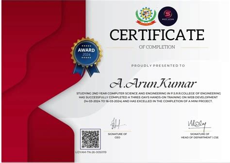Completed Web Development Course Arun Kumar Posted On The Topic