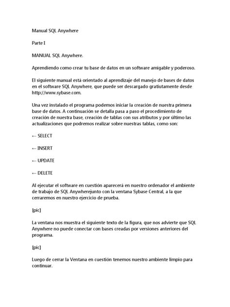 manual sql anywhere pdf sql tabla base de datos