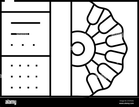 Atomic Absorption Spectrometer Line Icon Vector Illustration Stock