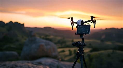 Free Drone Filming Sunset Image Download At Stockcake