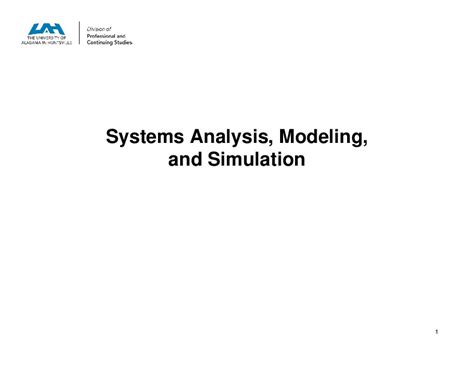 Systems Analysis Modelling And Simulation Pdfcoffeecom