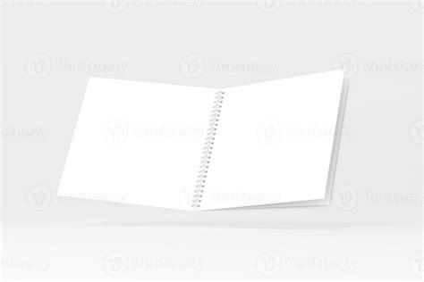 Square Spiral Notebook D Rendering White Blank Mockup Stock Photo At Vecteezy