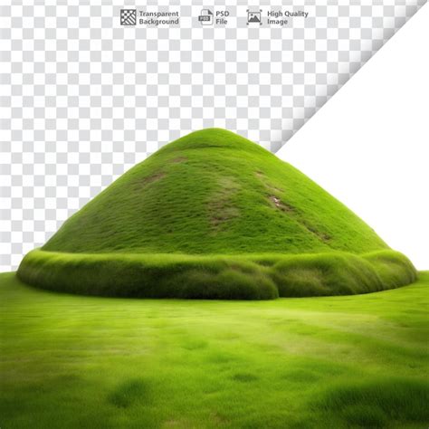 Green Grassy Hill Landscape Premium Ai Generated Psd