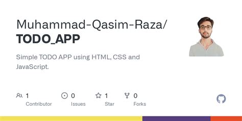 Github Muhammad Qasim Razatodoapp Simple Todo App Using Html Css