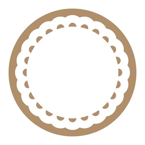 Premium Vector Simple Geometric Light Brown Circle Frame Border Design Decorated With Bold