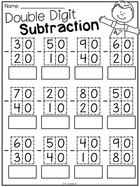 subtracting multiples of 10 worksheets