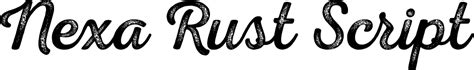 nexa rust script r trial 4 font