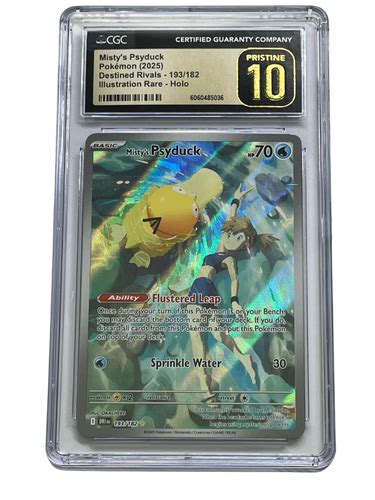 Mistys Psyduck Pokemon Destined Rivals 2025 Rare Holo 193 182 Cgc 10