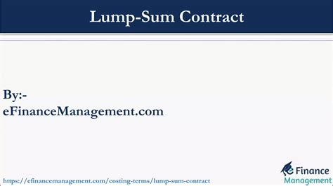 Lump Sum Contract Pptx Construction Industry Industries