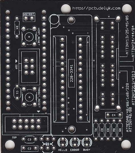 Atmel ISP Helper Board Delyk PCBs