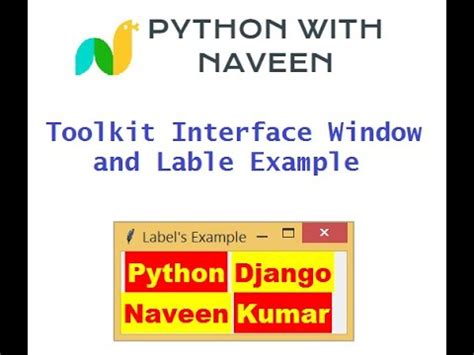 Toolkit Interface Tkinter 1 YouTube