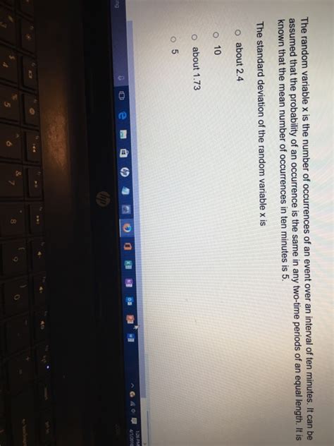 Solved The Random Variable X Is The Number Of Occurrences Of