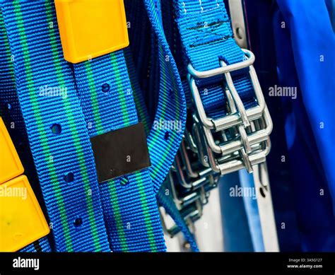 Cargo Belts Displayed For Transport Solutions In A Warehouse