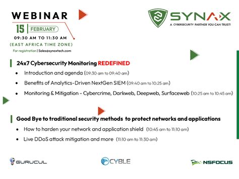 Gurucul Nextgen Siem Webinar In Ethiopia Cybersecurity Distributor Mea Synax Technologies