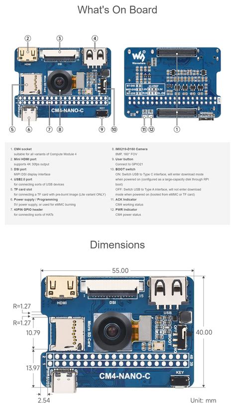 Mua Nano Base Board C For Raspberry Pi Compute Module 4 Liteemmc