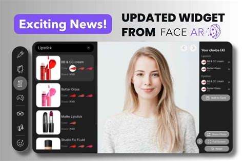 Updating Widget Exciting News As Facears Virtual Try On Widget Just