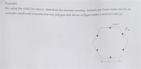 Solved Example By Using The Yield Line Theory Determine The Chegg