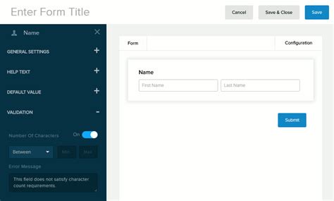 form field name