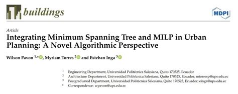 Wilson Pavon On Linkedin Urbanplanning Innovation Researchpublication Buildingsjournal