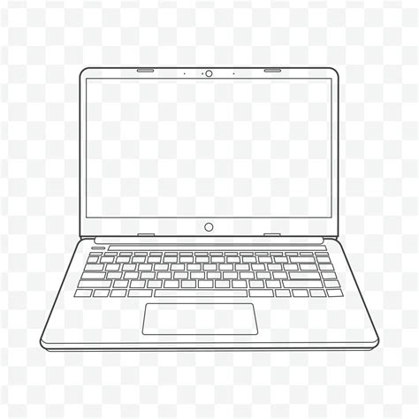 Streamline Your Tech Setup With Our Sleek Laptop Outline Vector Design 22169256 Vector Art At