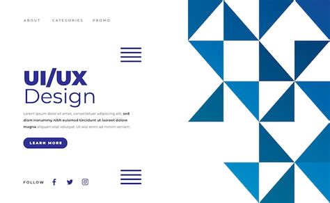Premium Vector Ui Ux Or Technology Landing Page And Web Template Design