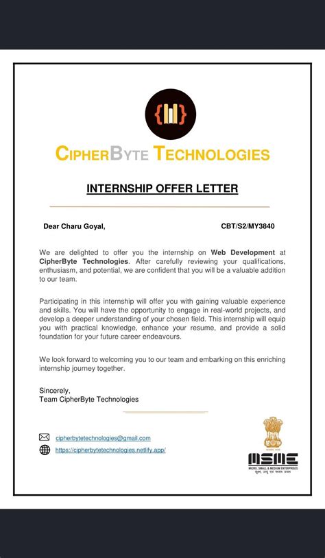 Charu Goyal On Linkedin Letterofrecommendation Internship Intern