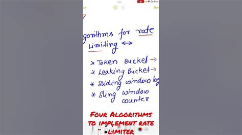 Top Four Algorithm To Implement Rate Limiter Rate Limiter System
