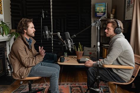 A Podcast Featuring A Famous Actor Discussing Thei Generative Ai Premium Ai Generated Image