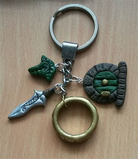 The Hobbit Inspired Key Chain The Elven Leaf Sting Bilbo Baggins Sword The One Ring Hobbit