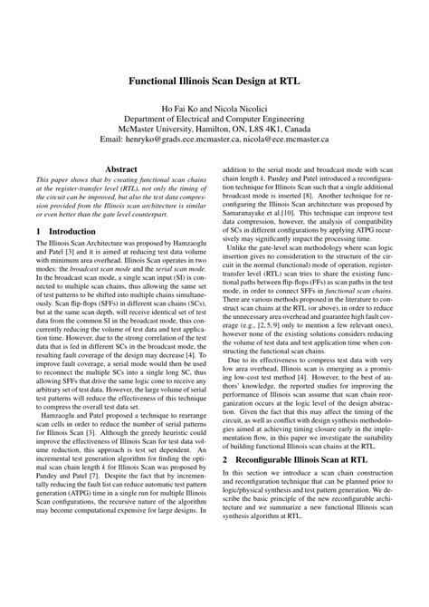 pdf functional illinois scan design at rtl