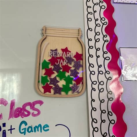 Personalized Reward Jar Class Star Jar Reward Jar With Stars Classroom Reward Jar Good