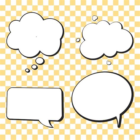 Premium Vector | Thought Bubble Comic Pop Art Chat Box Speech Bubble Design