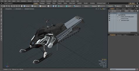 Polaris Snowmobile Black 3d Model 79 3ds Blend C4d Fbx Max Ma Lxo Obj Gltf Upk