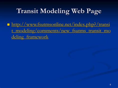 Ppt Fsutms Transit Modeling Framework Status Update Powerpoint Presentation Id984443