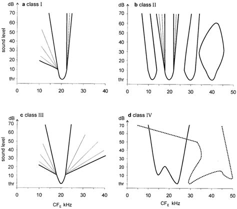 A D Schemes Of Excitatory Response Areas Of Neurons In The Four