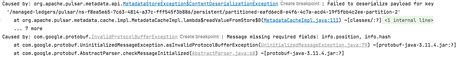 Metadata Deserialization Failed · Issue 12909 · Apachepulsar · Github