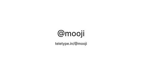 Mooji — Teletype