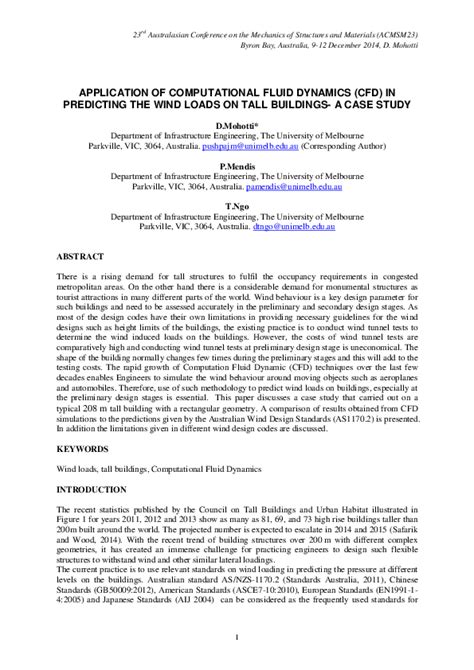 pdf application of computational fluid dynamics cfd simulations to