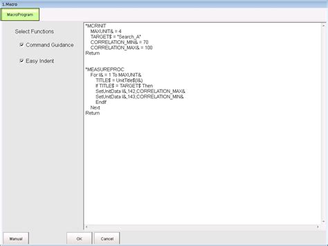 Editting Macro Program
