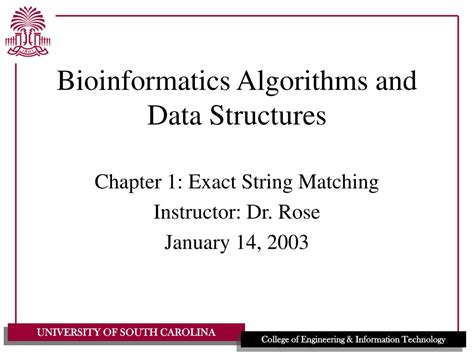 Ppt Bioinformatics Algorithms And Data Structures Powerpoint