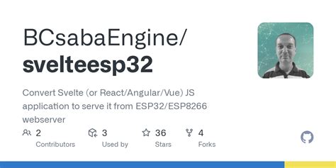 Github Bcsabaenginesvelteesp32 Convert Svelte Or Reactangularvue