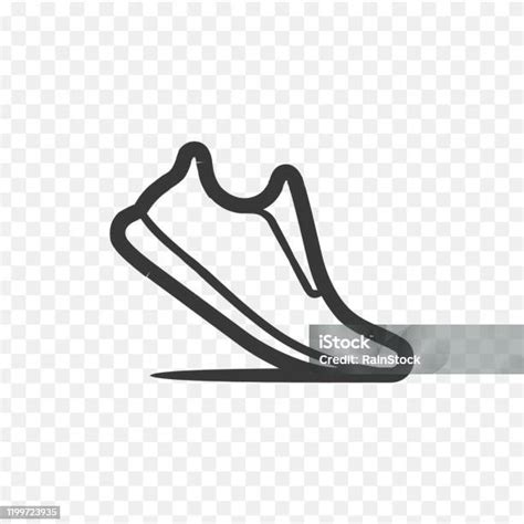 러닝화 아이콘입니다 흰색 배경에 격리된 스톡 벡터 그림입니다 신발에 대한 스톡 벡터 아트 및 기타 이미지 신발 걷기 단거리 경기 Istock