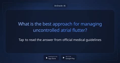 What Is The Best Approach For Managing Uncontrolled Atrial Flutter