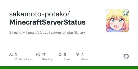 Github Sakamoto Poteko Minecraftserverstatus Simple Minecraft Java Server Pinger Library