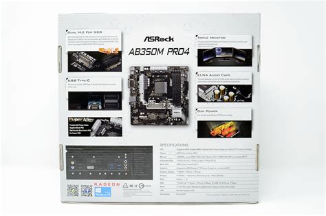 Asrock Ab350m Pro4 Review Packaging And Contents Techpowerup
