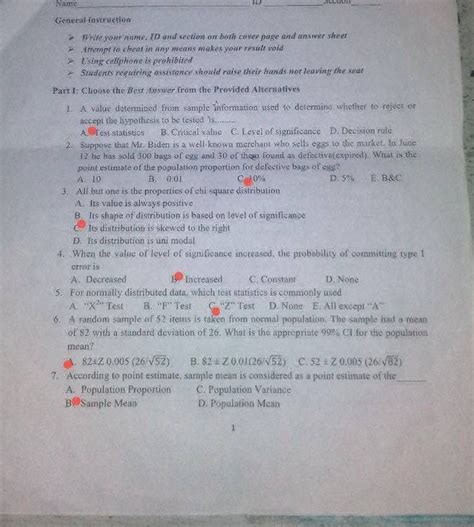 Name ID General Instruction Whe Your Name D StudyX