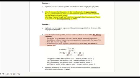 Artificial Intelligence K Means And Logistic Regression Implementation Assignment 3 Solution