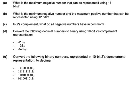 A What Is The Maximum Negative Number That Can Be Represented Using