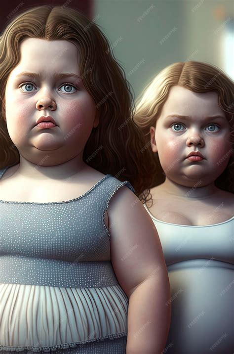 Premium Photo Generative Ai Illustration Of Chubby Girls Designs