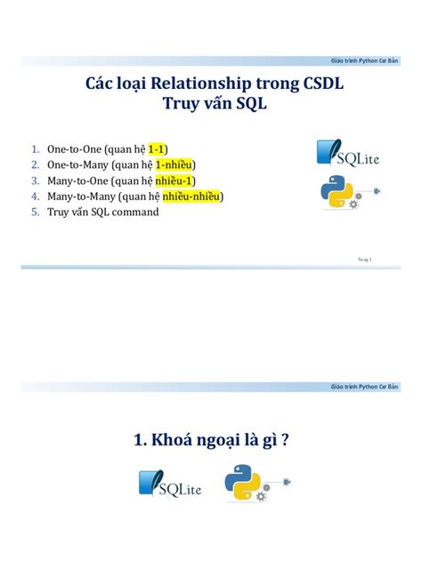 Csdl3 Relationship Trong Csdl Truy Vấn Sql Pdf